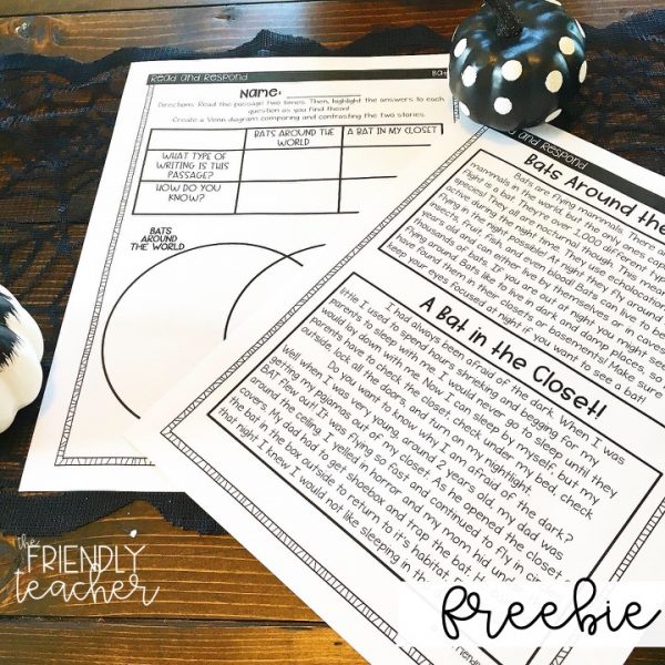 Bat Week in Upper Elementary - The Friendly Teacher