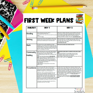 First Day of Third Grade - The Friendly Teacher