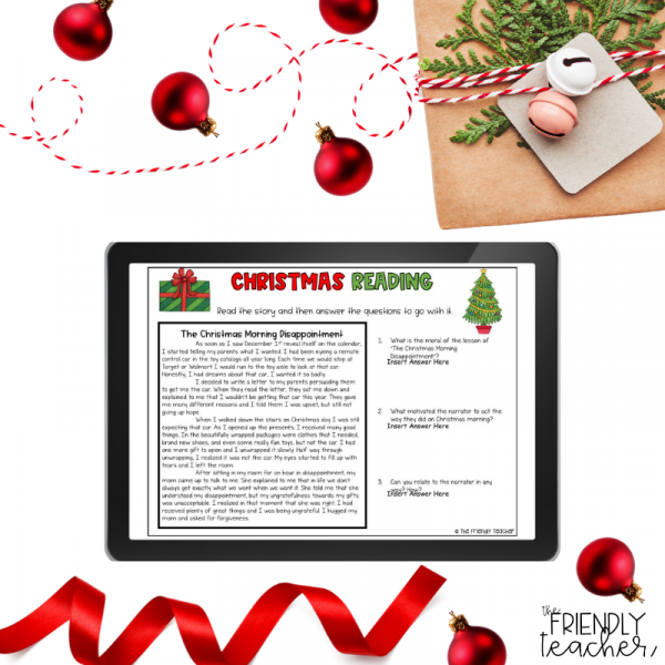 December Reading Activities - The Friendly Teacher
