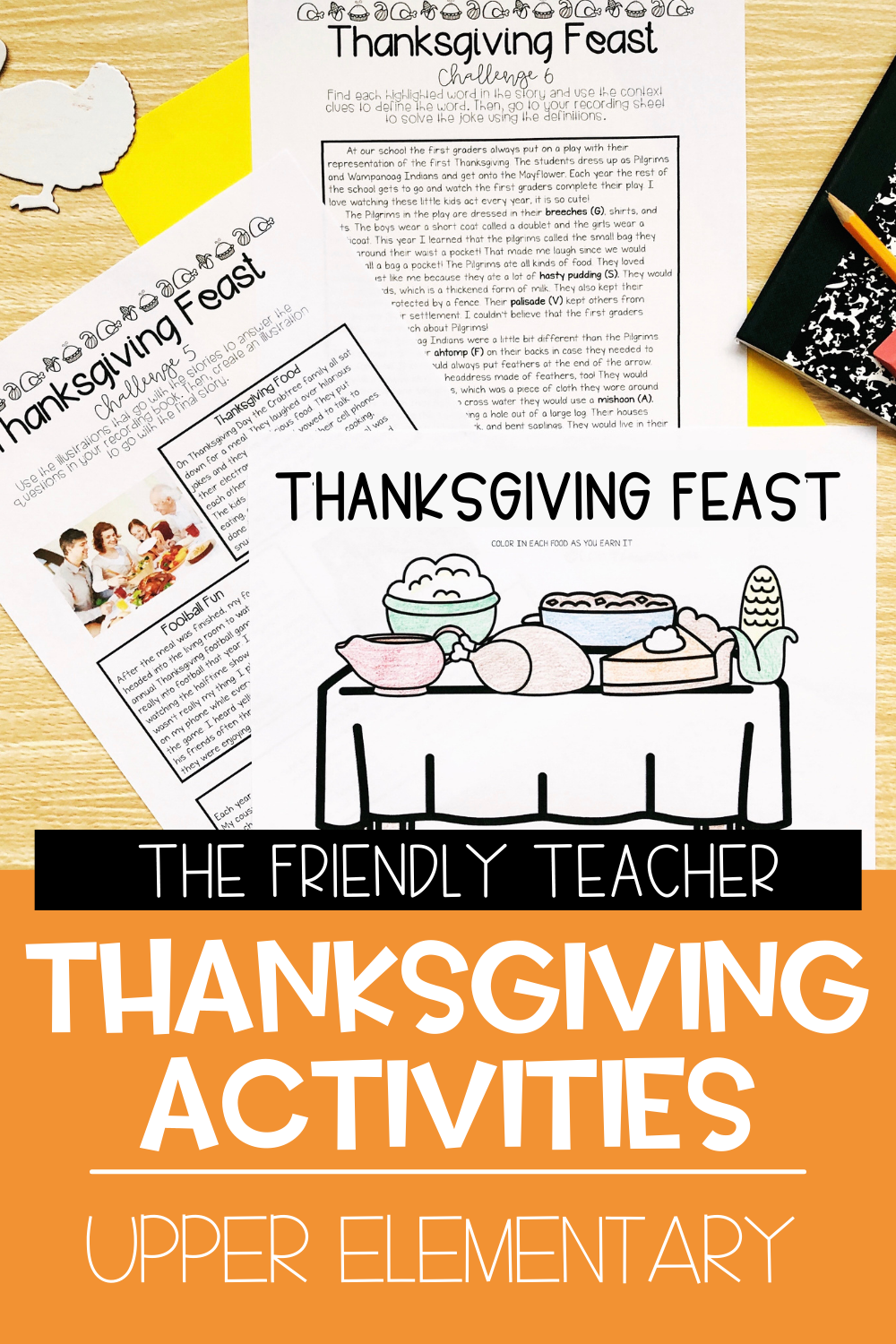 Thanksgiving Activities for Upper Elementary - The Friendly Teacher