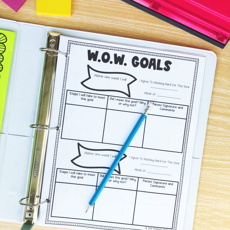 Goal Setting in Upper Elementary - The Friendly Teacher
