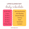 An Upper Elementary Daily Schedule - The Friendly Teacher