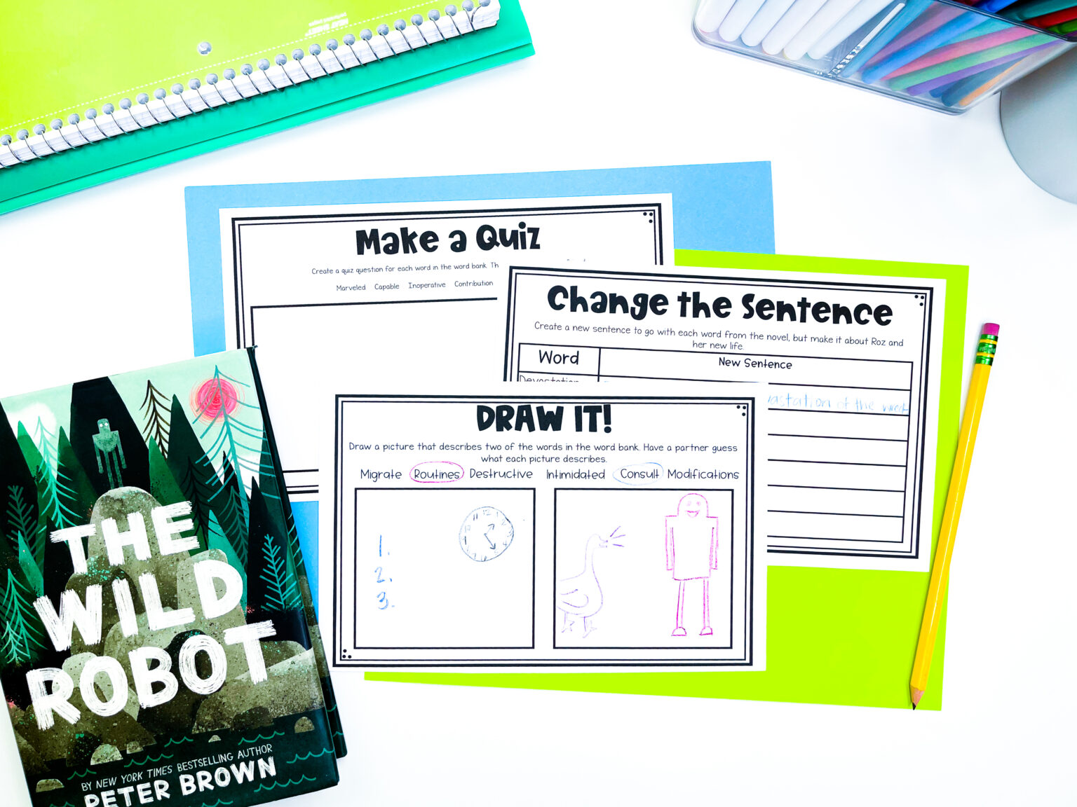 The Wild Robot Reading Activities - The Friendly Teacher