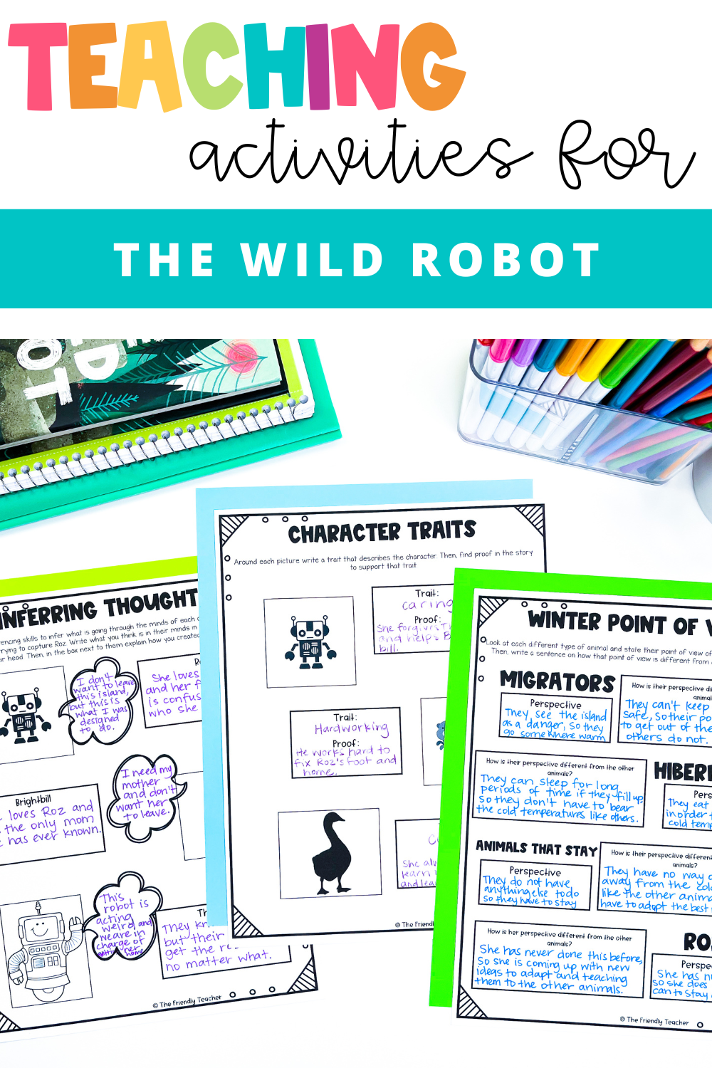 The Wild Robot Reading Activities - The Friendly Teacher
