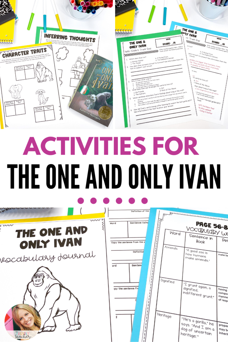 The One and Only Ivan Classroom Activities - The Friendly Teacher